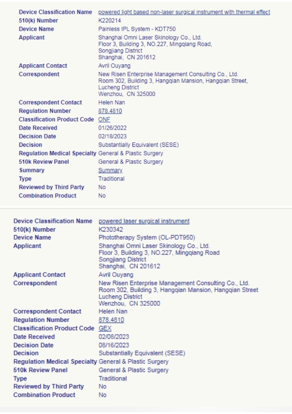 Certificate - Omni Laser Skinology
